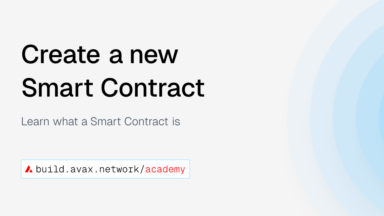 Create a new Smart Contract | Avalanche Builder Hub Create a new Smart Contract | Avalanche Builder Hub